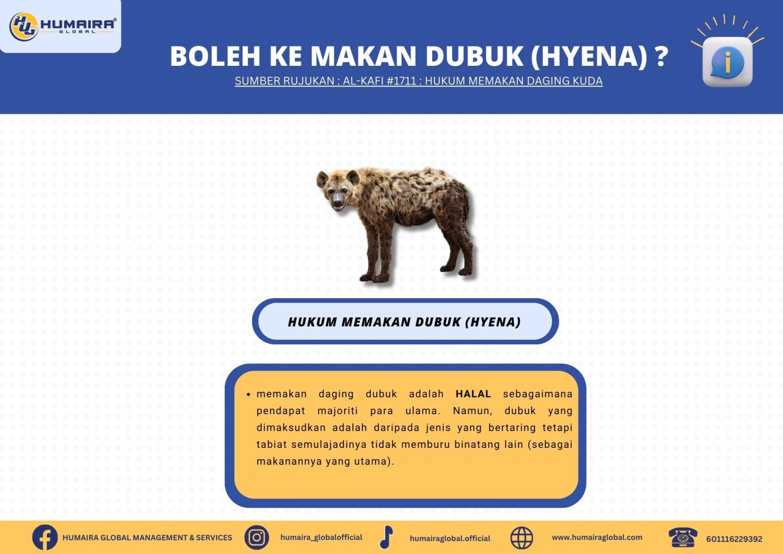 BLOG HUKUM MEMAKAN DUBUK (HYENA) - HUMAIRA GLOBAL MANAGEMENT & SERVICES
